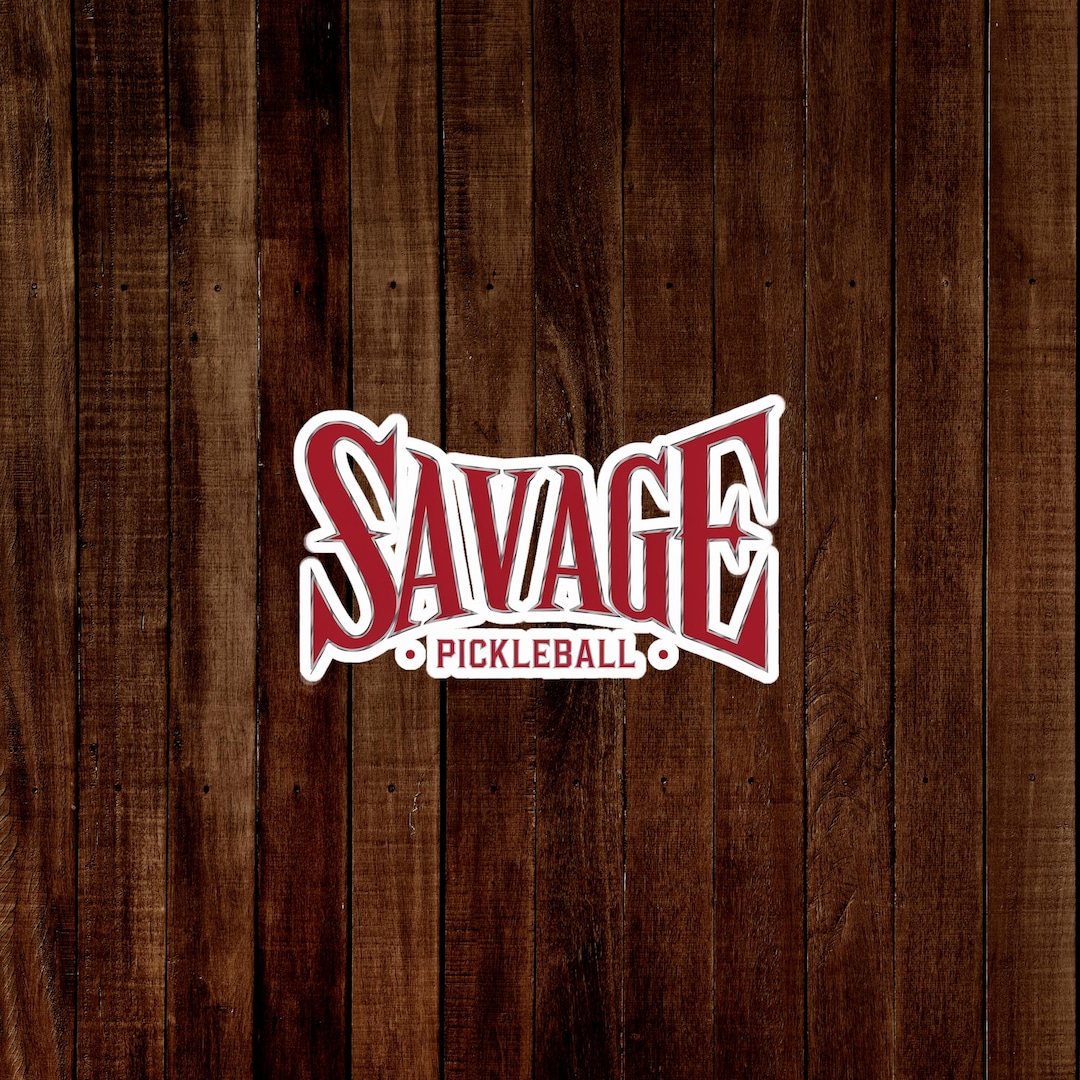 Savage Pickleball Sticker Edgy Red Graffiti Style Decal for Players ...