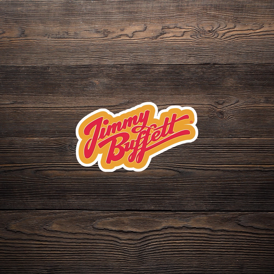 Jimmy Buffett Retro 70s Style Band Logo Sticker Tropical Rock Music ...