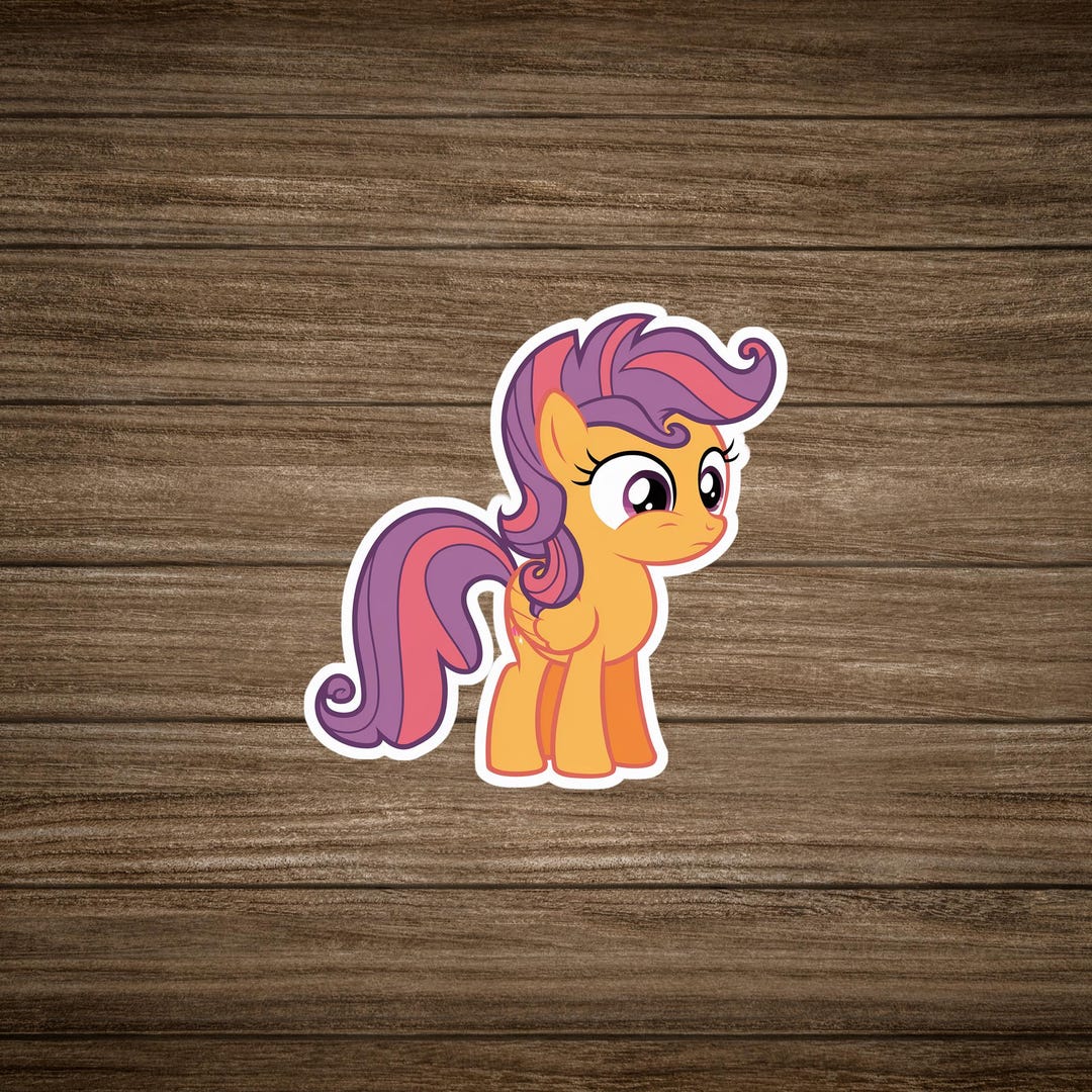 Cute Scootaloo My Little Pony Sticker Adorable Colorful Pegasus Filly ...