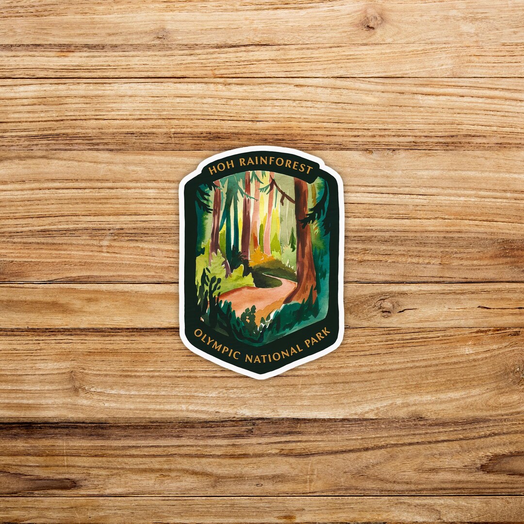Hoth Rainforest Olympic National Park Vinyl Sticker Watercolor Nature ...