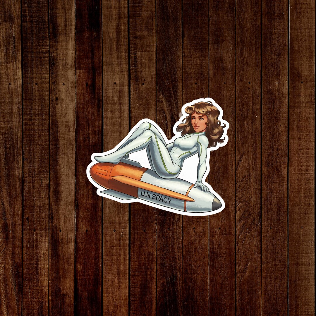 Retro Space Girl Sticker UN Spacy Anime Sci-fi Pinup Decal 2082 - Etsy