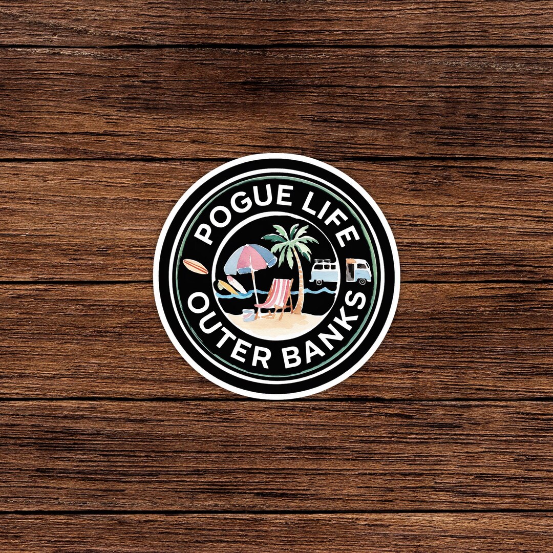 Retro Pogue Life Outer Banks Sticker Van Beach Summer Surf Decal 907 - Etsy