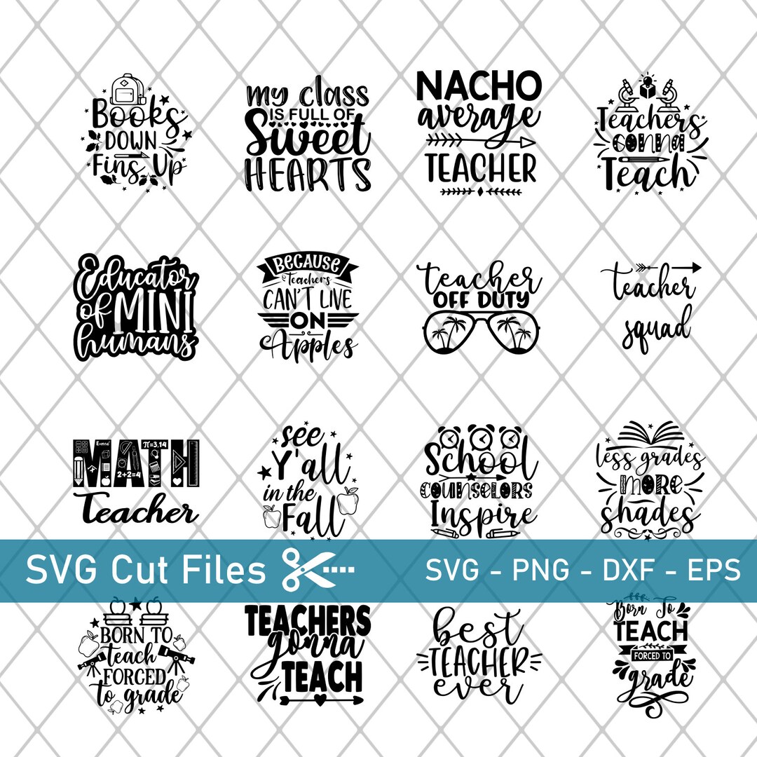 Teacher Svg Bundle Teacher Png Bundle Teacher Dxf Bundle - Etsy