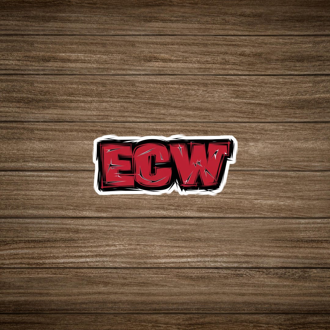 ECW Wrestling Logo Sticker Hardcore Extreme Championship Wrestling ...