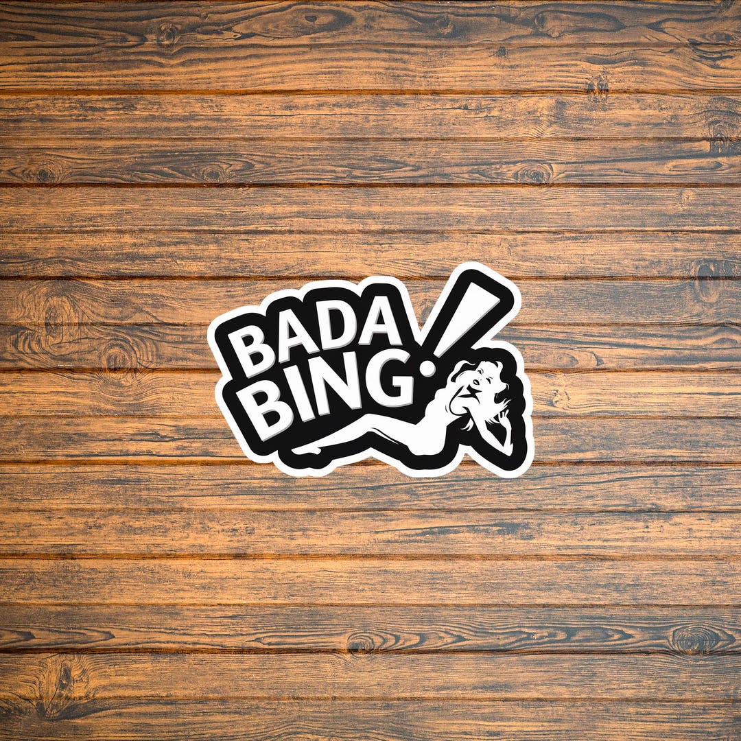 Bada Bing Funny Sticker Retro Pin-up Girl Sticker for Laptop, Car ...