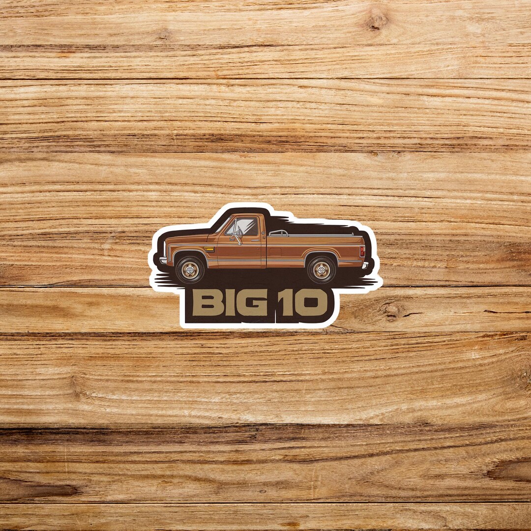 Vintage Chevy C10 Pickup Truck Sticker Retro 70s Style Brown Truck ...