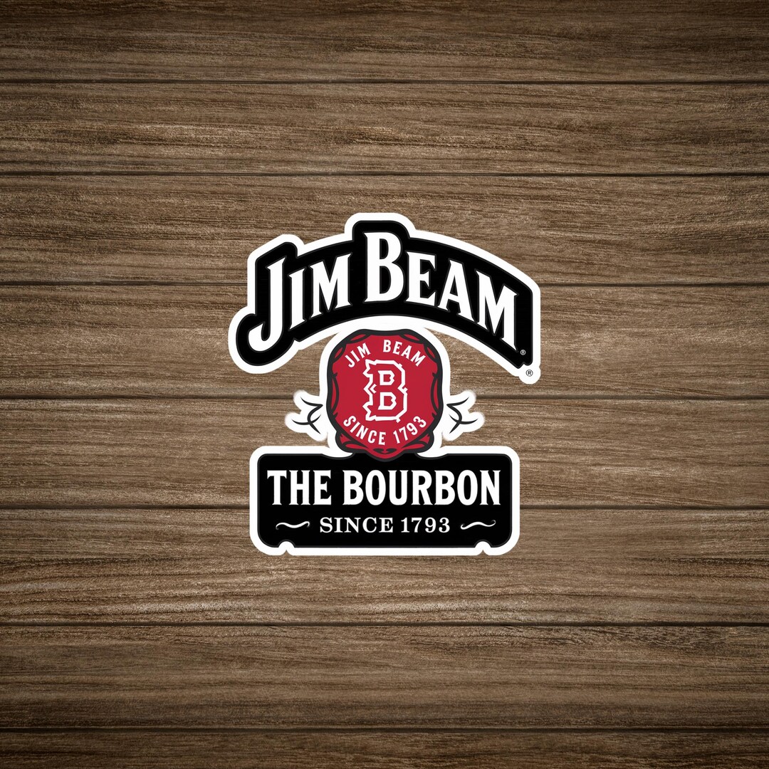 Jim Beam the Bourbon Retro Logo Sticker Whiskey Vintage Emblem Car ...