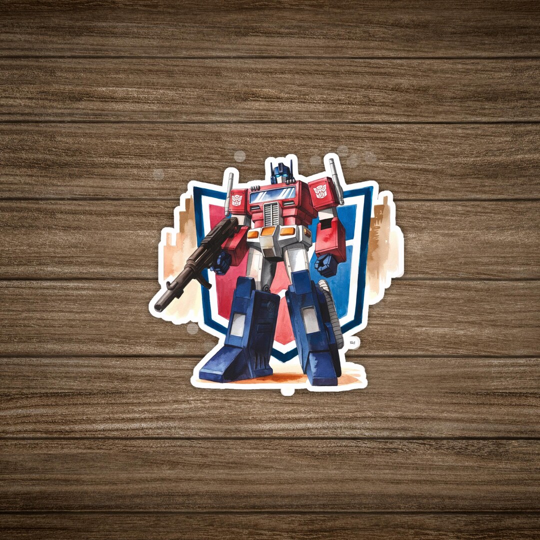 Transformers G1 Optimus Prime Sticker Retro 80s Cartoon Robot Decal Art ...