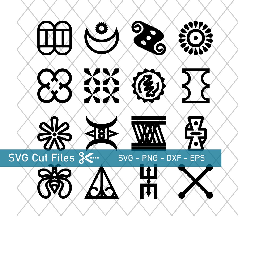 Adinkra Svg Bundle Png Bundle Dxf Bundle Image Bundle - Etsy