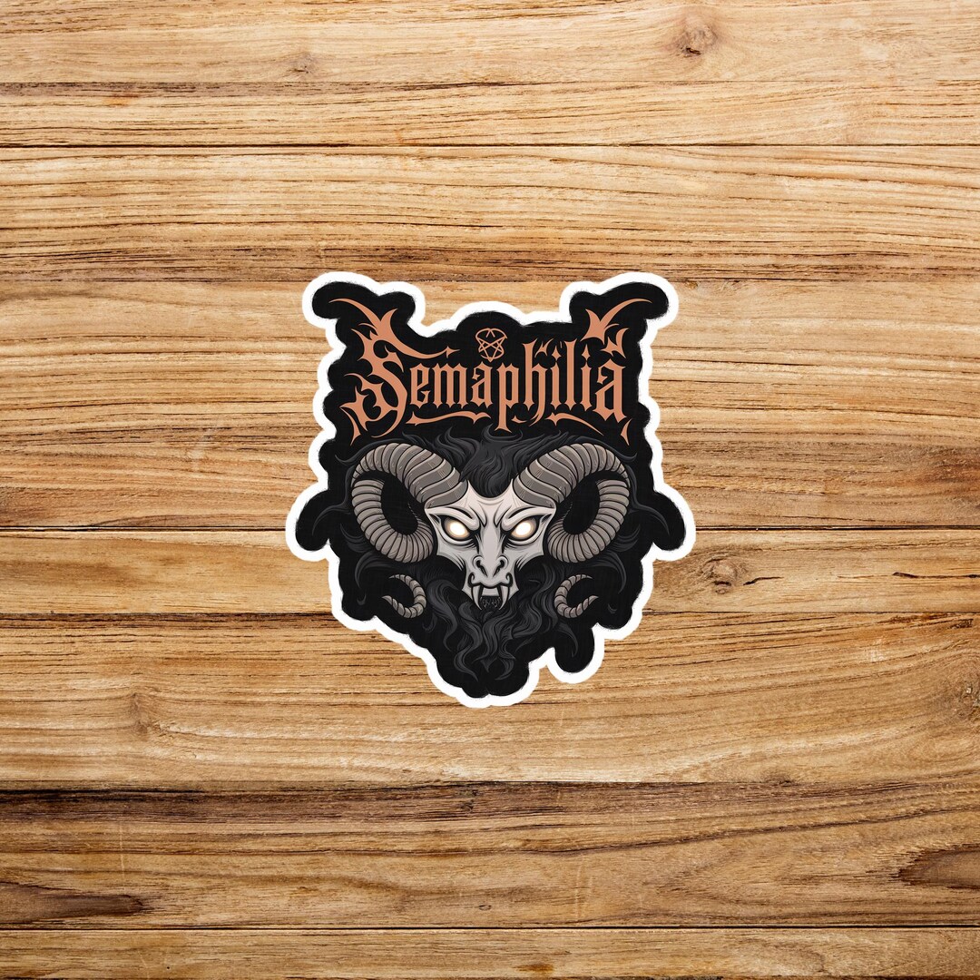Semaphilia Demon Ram Skull Sticker Gothic Occult Vinyl Decal 2835 - Etsy