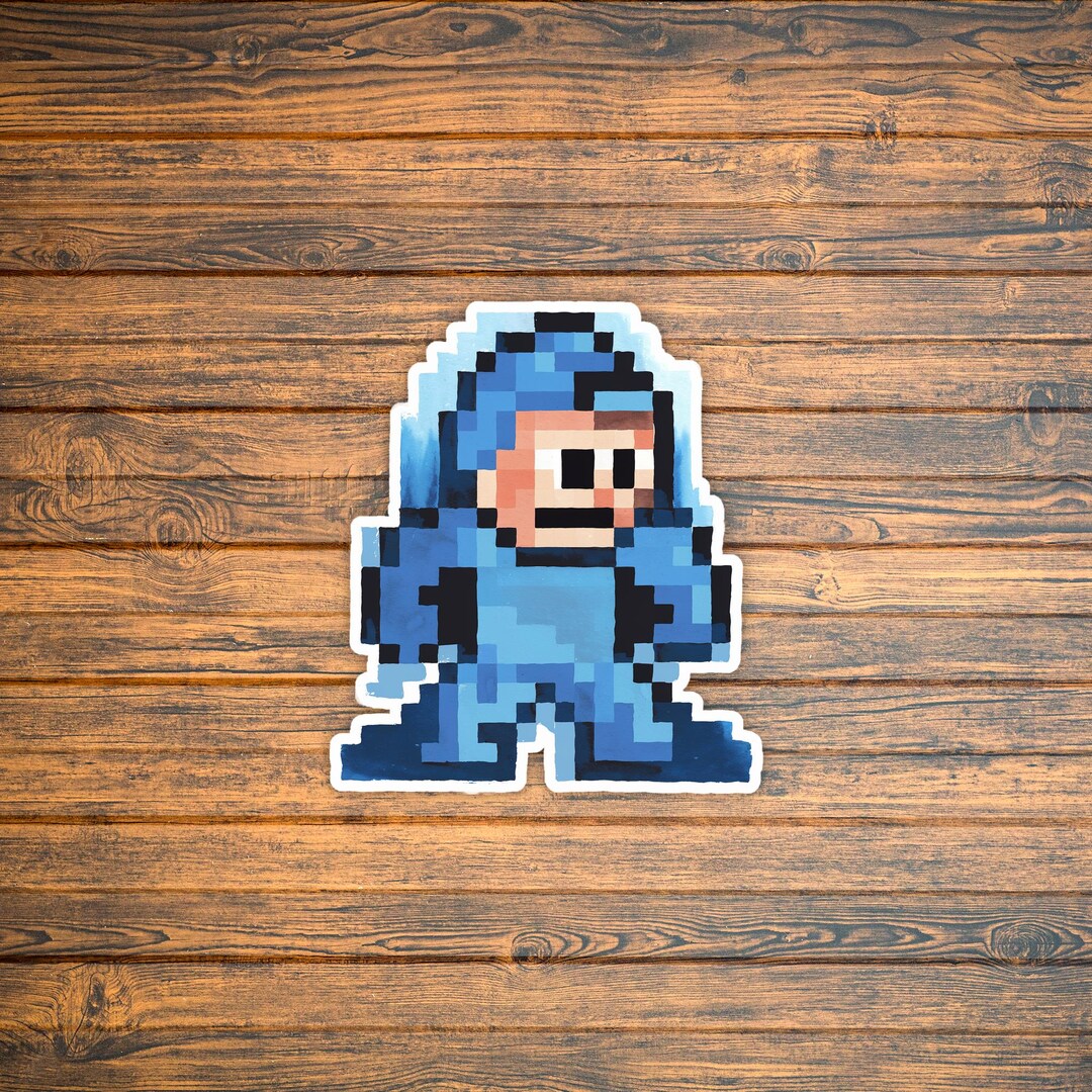 Retro 8-bit Mega Man Video Game Pixel Art Vinyl Sticker Decal 1265 - Etsy
