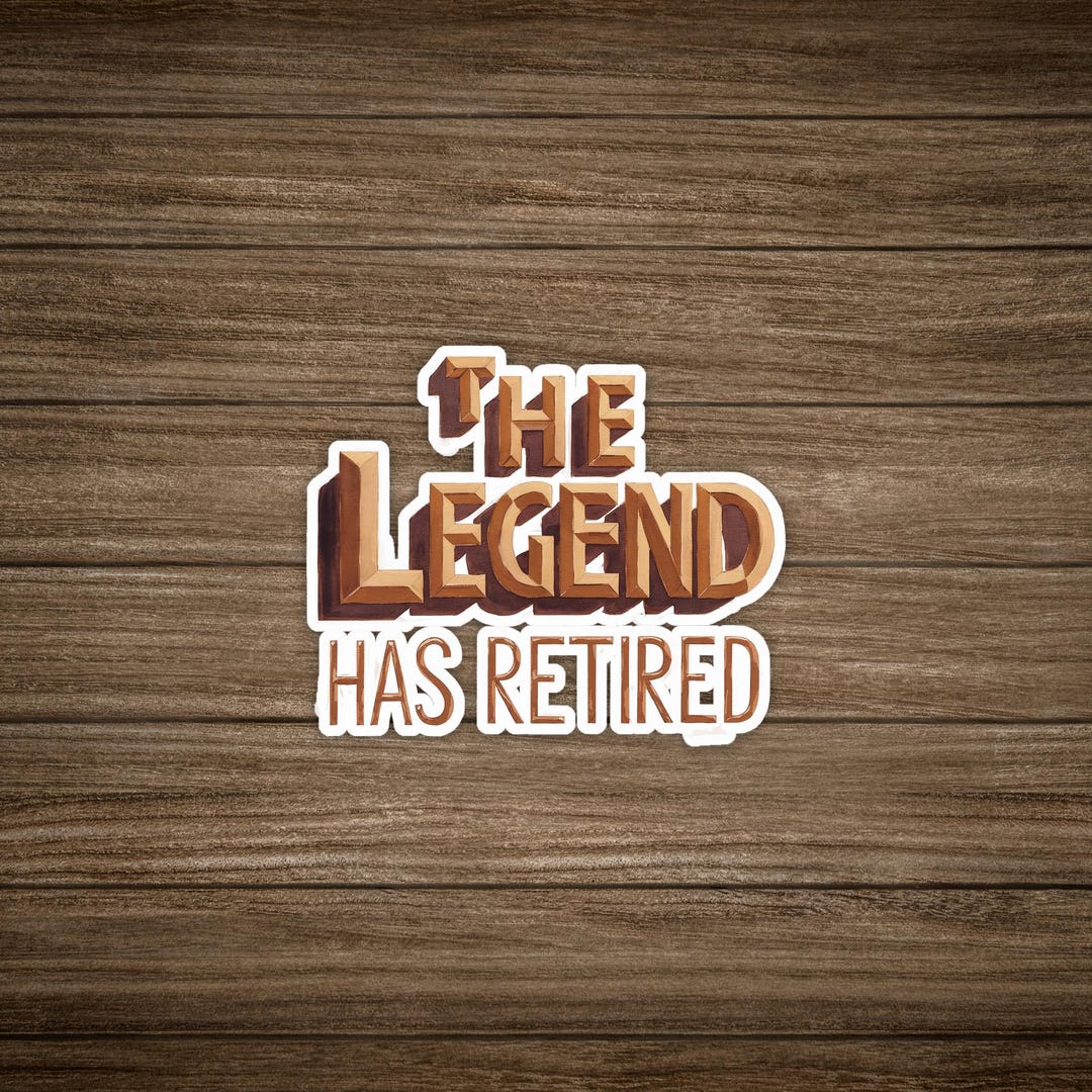 The Legend Has Retired Retirement Gift 3D Wooden Wall Art Decor 518 - Etsy