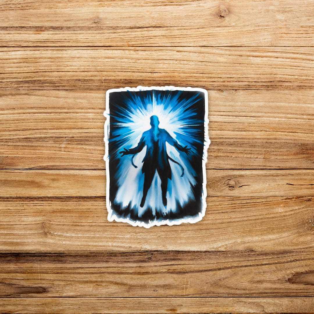 Spiritual Human Silhouette Sticker Blue Energy Aura Vibes Decal 450 - Etsy