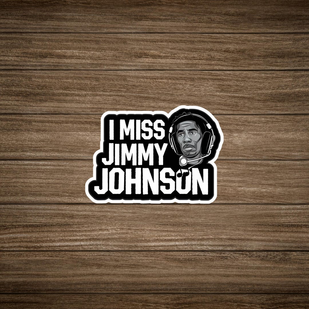 I Miss Jimmy Johnson Vinyl Sticker NASCAR Racing Fan Memorabilia Decal ...
