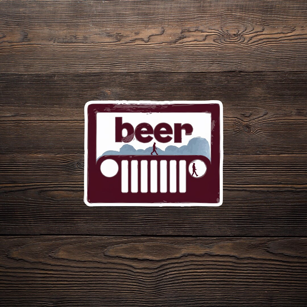 4x4 off Road Beer Grille Sticker Funny Off-road Adventure Vinyl Decal ...
