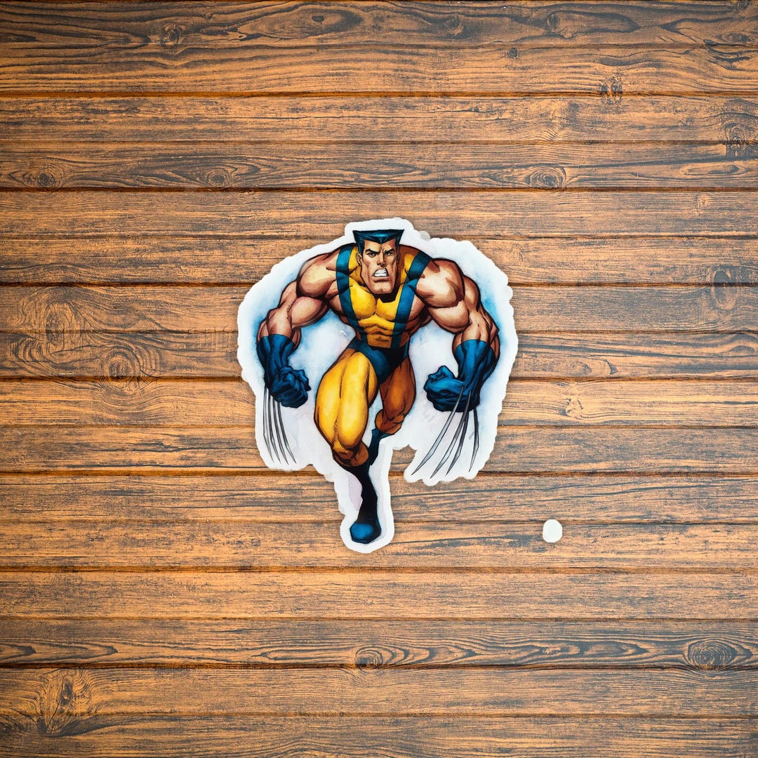Fierce Wolverine Superhero Sticker Colorful Comic Book Art 1217 - Etsy
