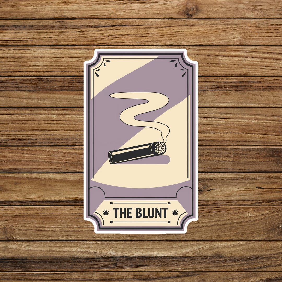 Vintage Marijuana Joint Blunt Smoking Retro Cannabis Weed Sticker Decal ...