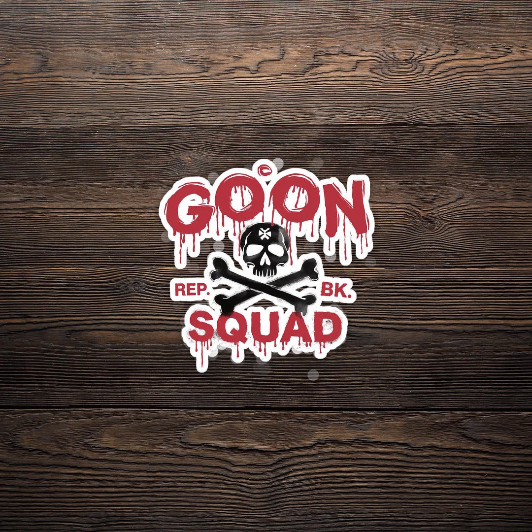 Goon Squad Skull and Crossbones Graffiti Sticker Decal Brooklyn Street ...
