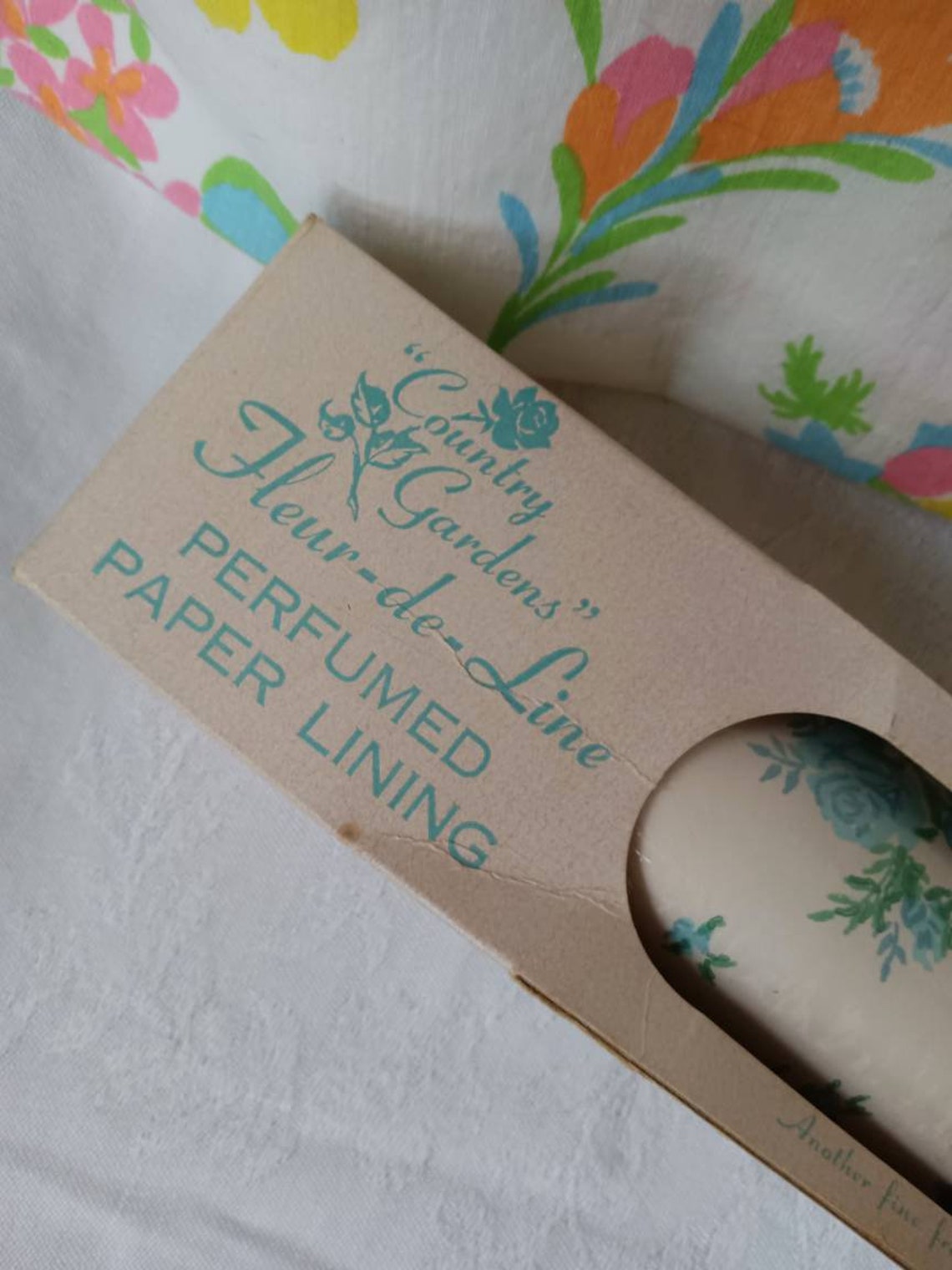Vintage Lining Paper in Box Country Gardens Fleur De Line - Etsy