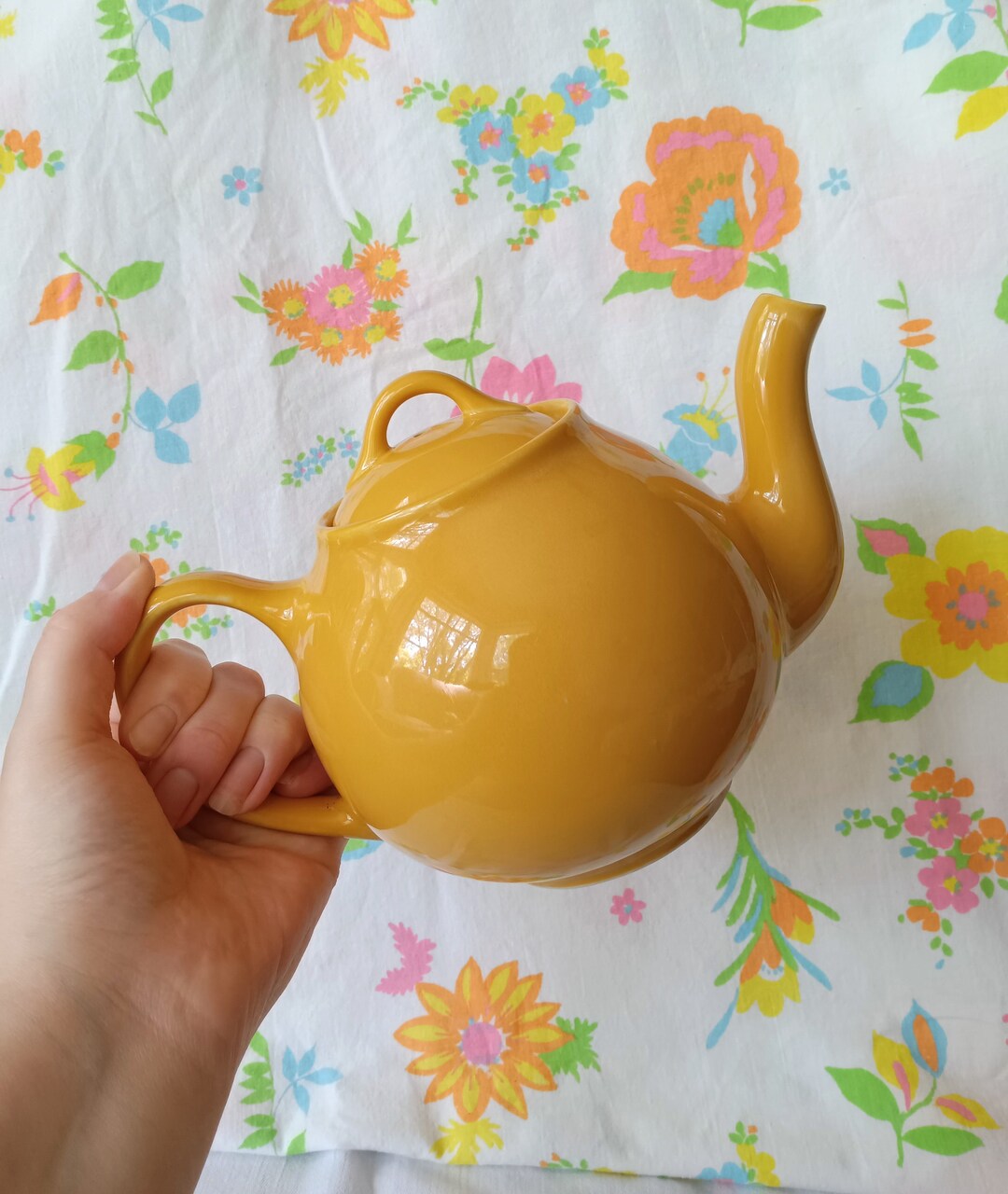 Lipton's Tea Mustard Yellow Teapot 28 Oz Vintage Home - Etsy