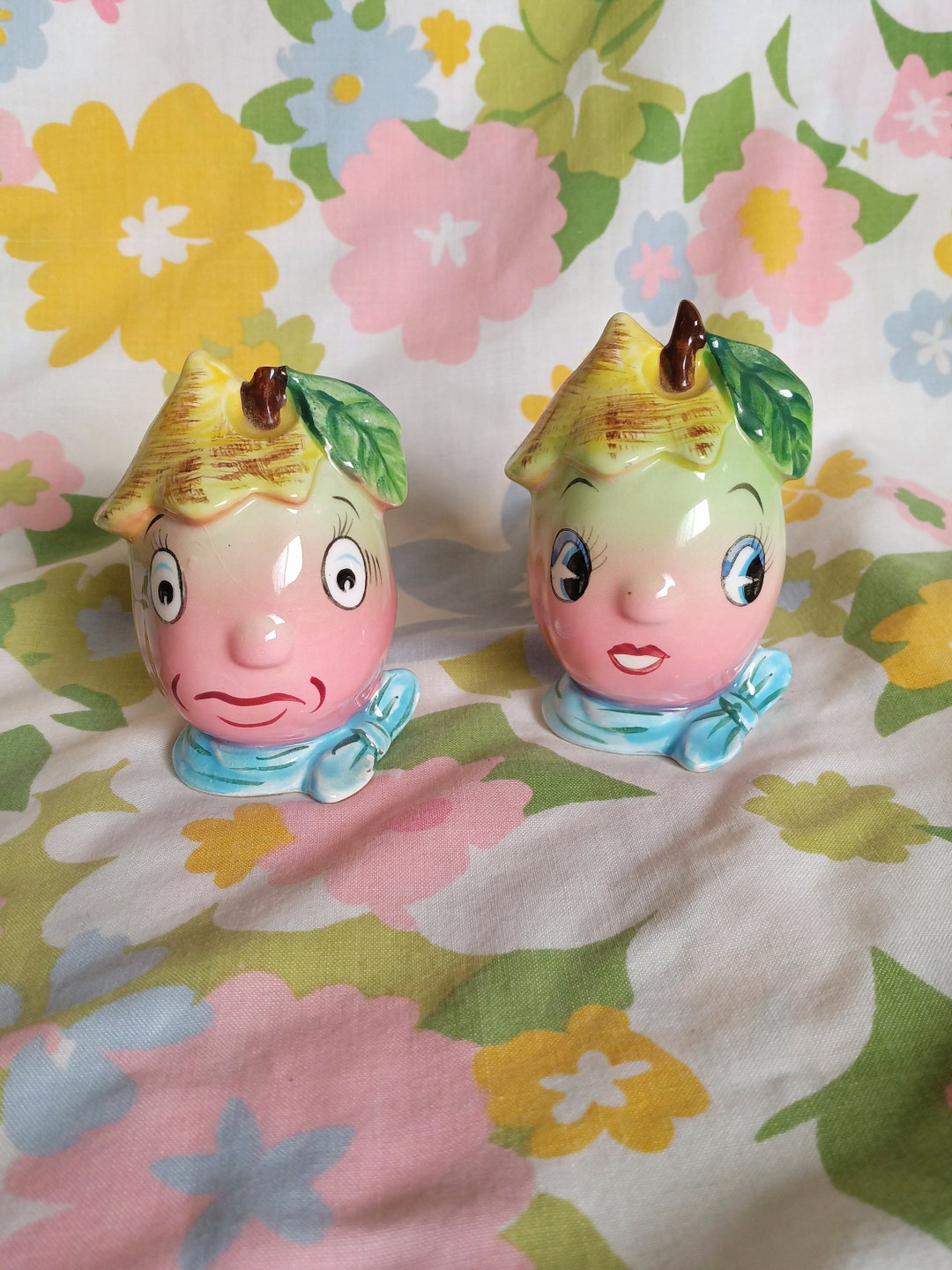 Rare 1950's Coronet Japan Anthropomorphic Plum Salt and Pepper Shakers, READ, Norcrest PY, Mid ...