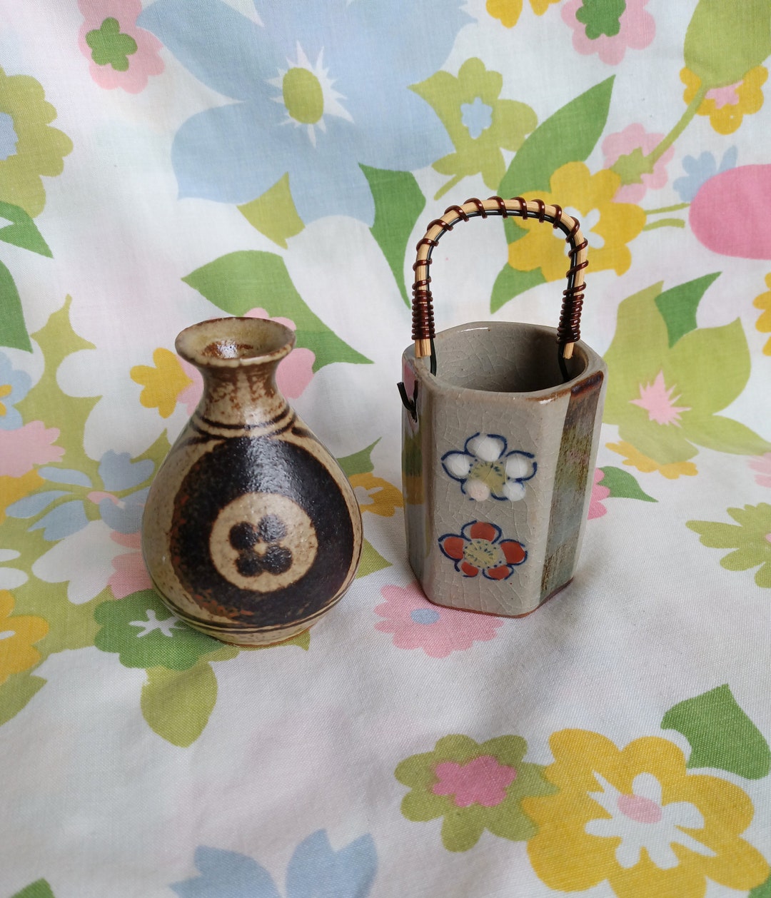 2 Small Japan Pottery Vases, OMC Otagiri, Vintage Home Decor - Etsy