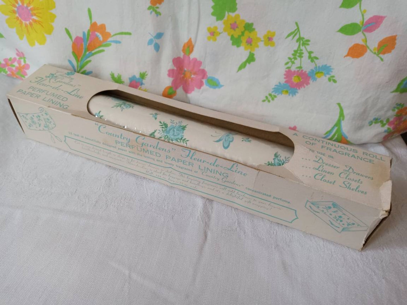 Vintage Lining Paper in Box Country Gardens Fleur De Line - Etsy
