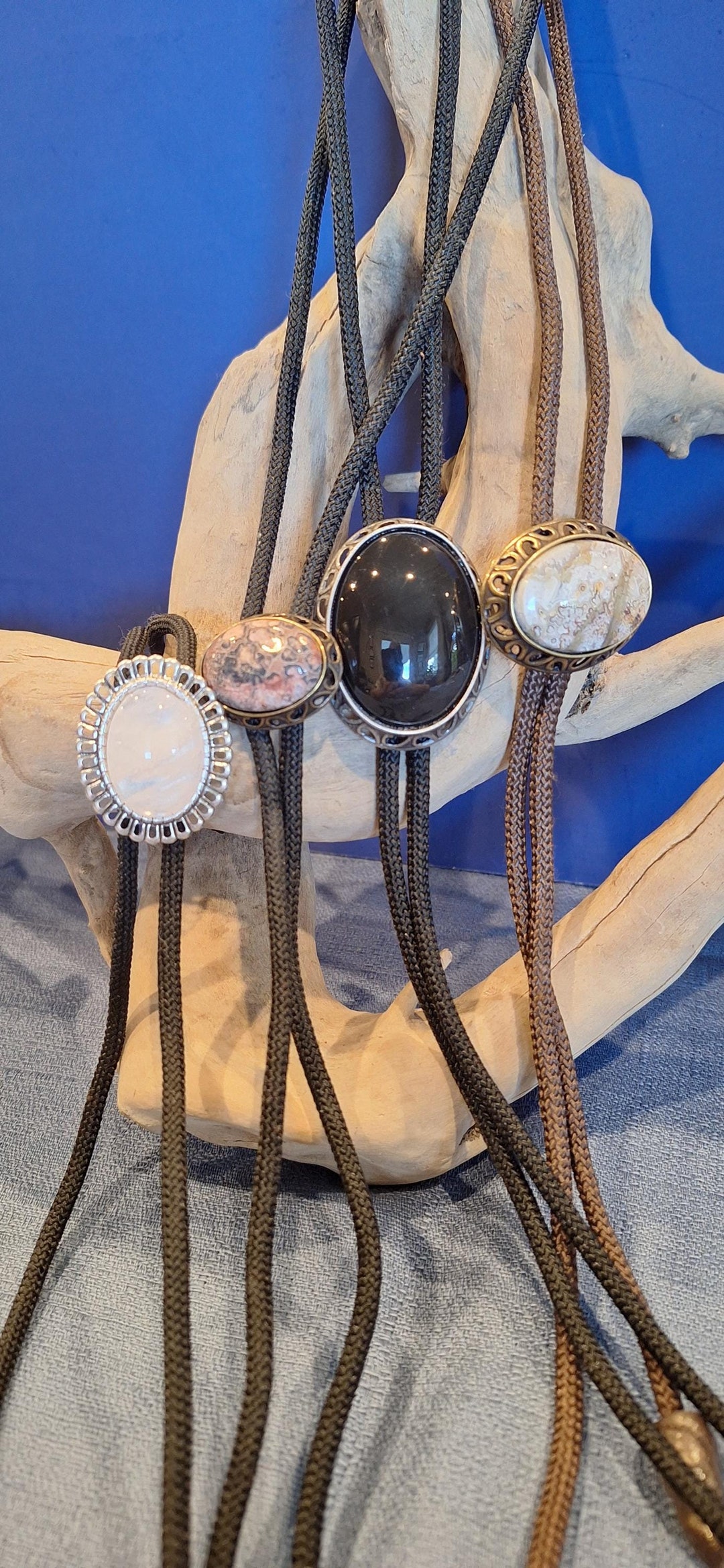 Bolo - Southwest Bolo - Western Bolo - Cowboy Bolo - Stone Bolo - Rose ...