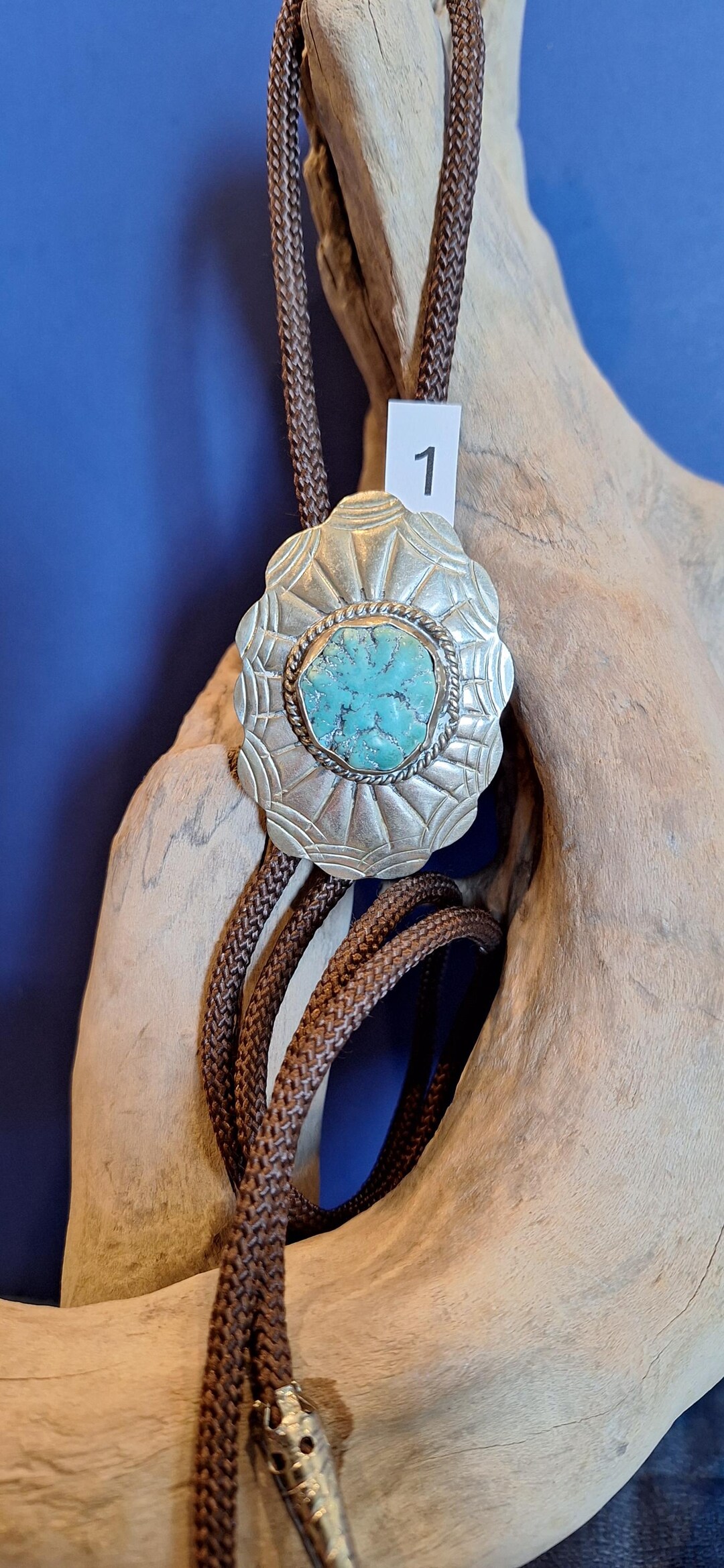 Turquoise Bolo - Turquoise Nugget - Southwest Bolo - Concho Bolo ...