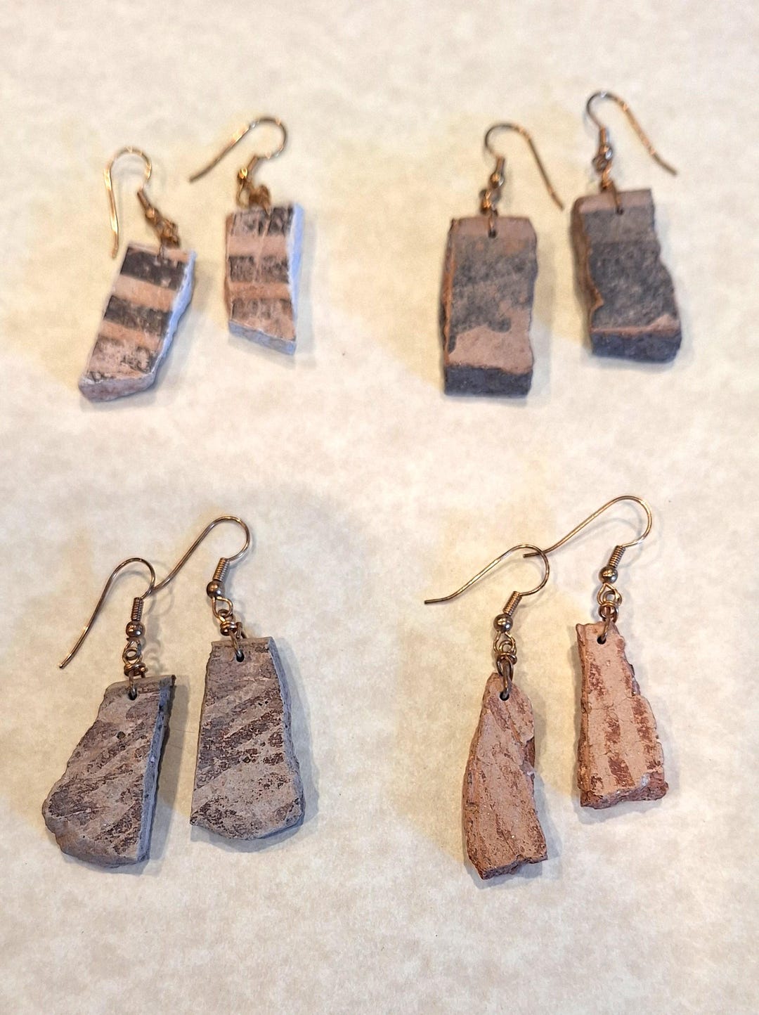 RARE FIND -shards - Native American Pottery - Shard Earrings - Drop ...
