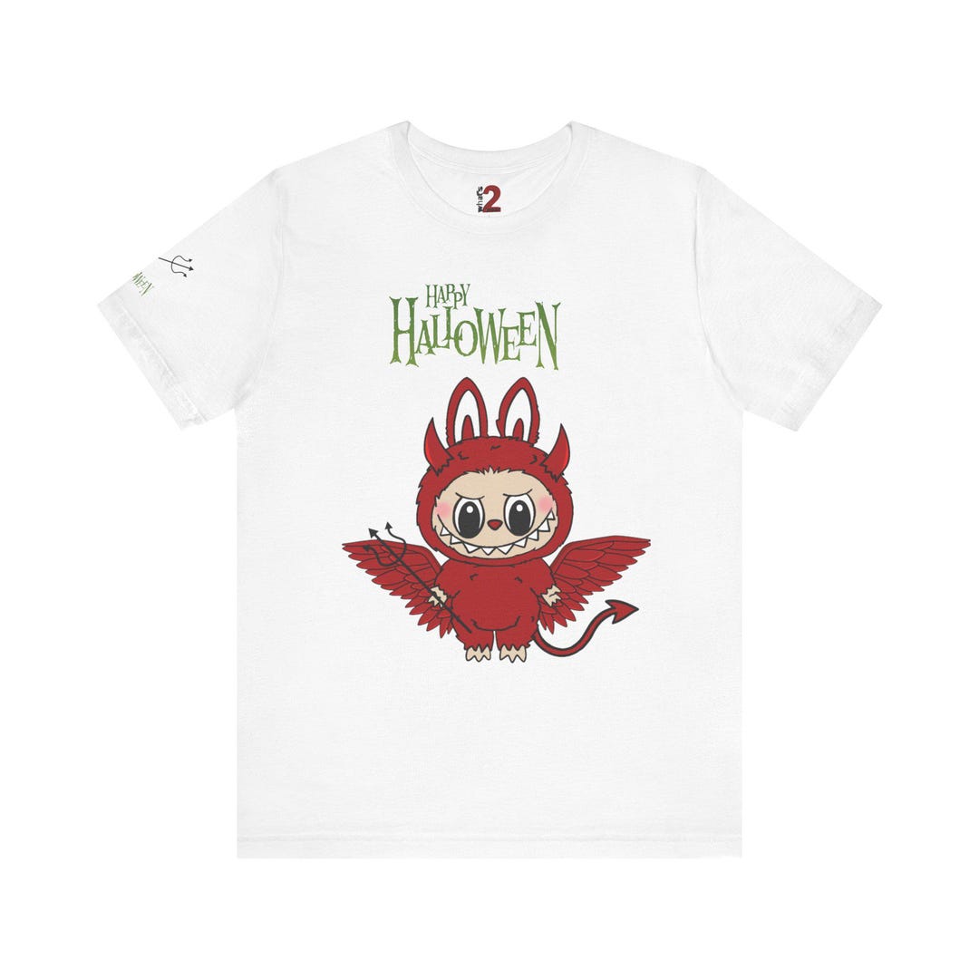 Labubu Red Devil Cute Spooky Character Happy Halloween Tee Shirt - Etsy