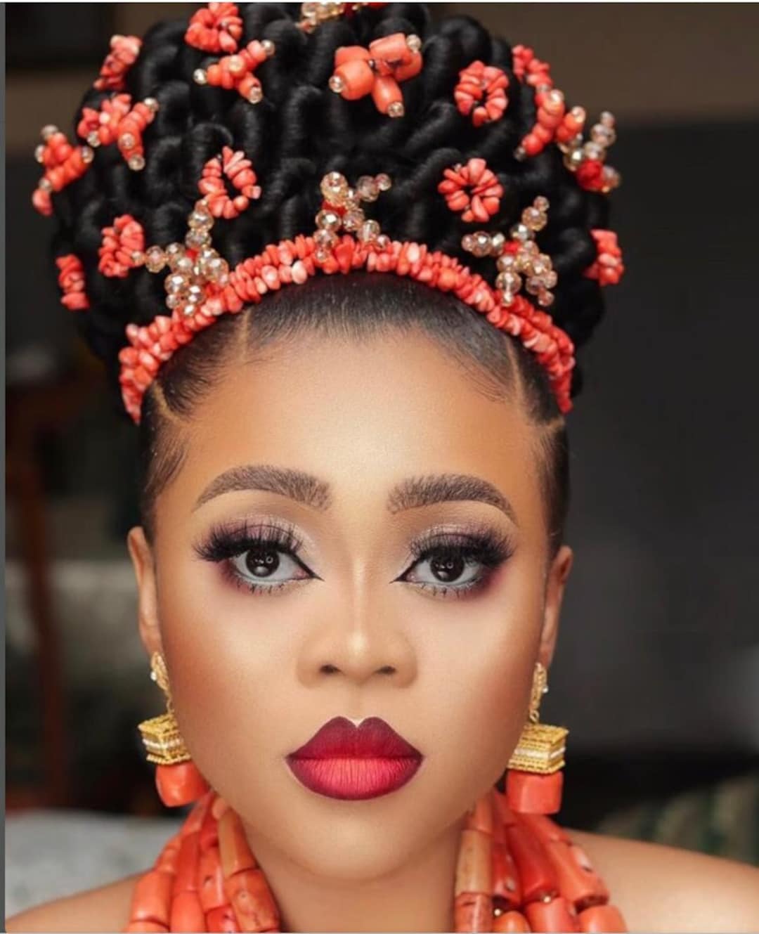 African Coral Beads Bridal Hair Pins - 20piece Set, Luxury Bridal Hair ...