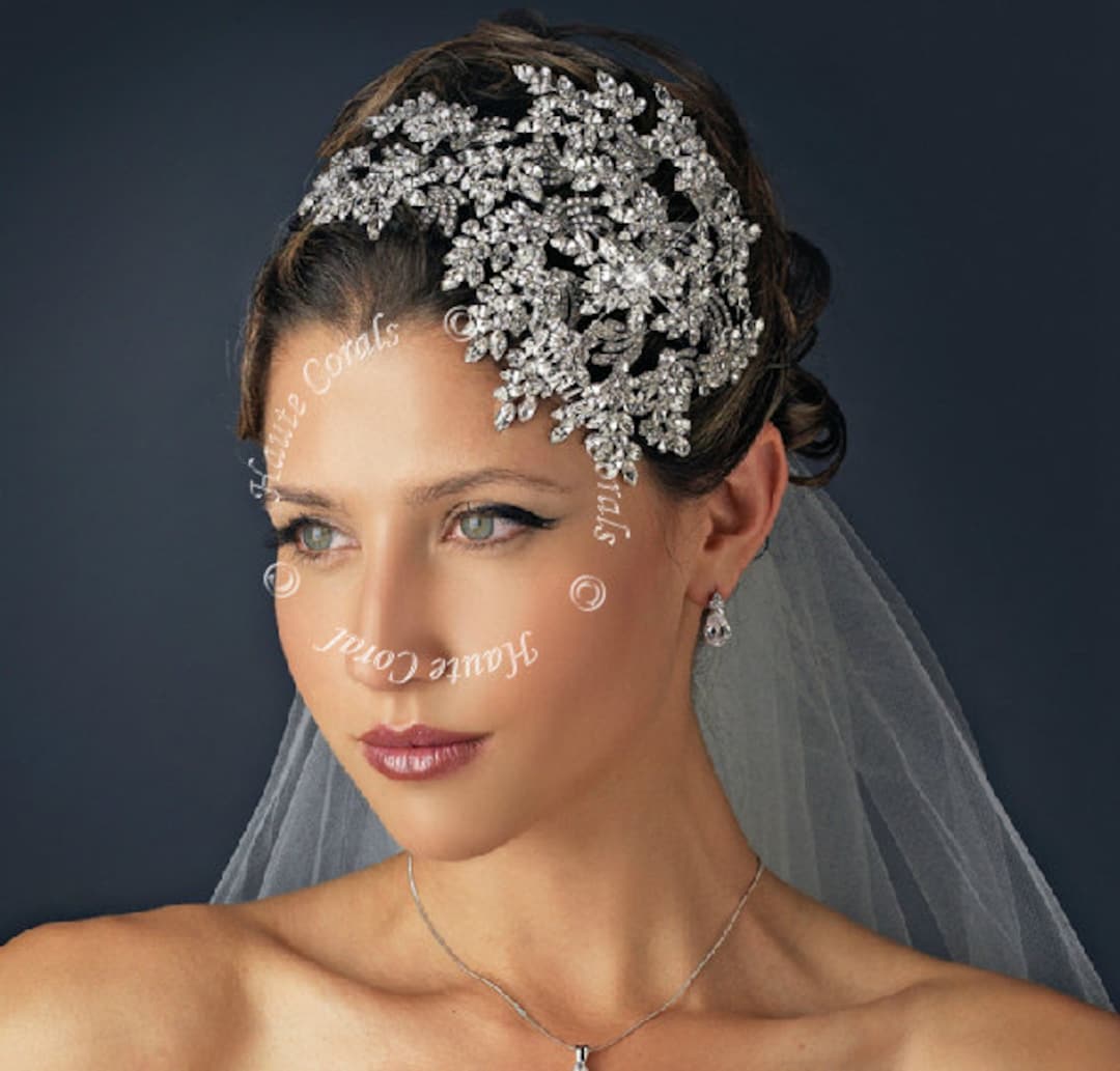 Crystal Bridal HEADPIECE Princess Bridal Hair Accessories Vintage Hair ...