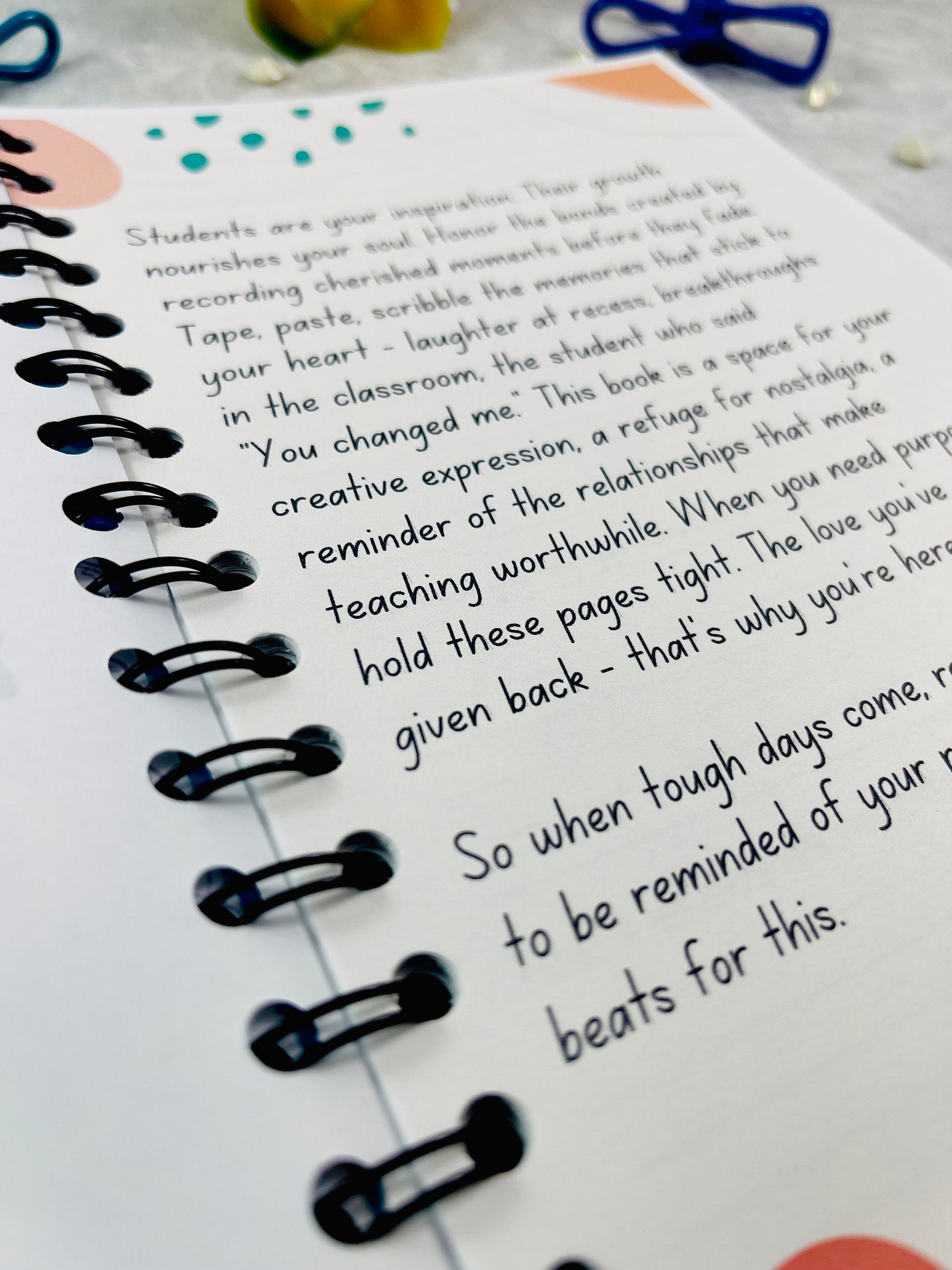 Teacher Memory Book & Keepsake Journal, Teacher Appreciation Gift ...