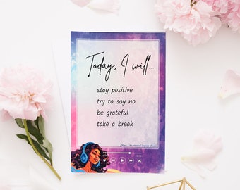 Study Night Notepad Aesthetic Cute Memo Pad - Etsy