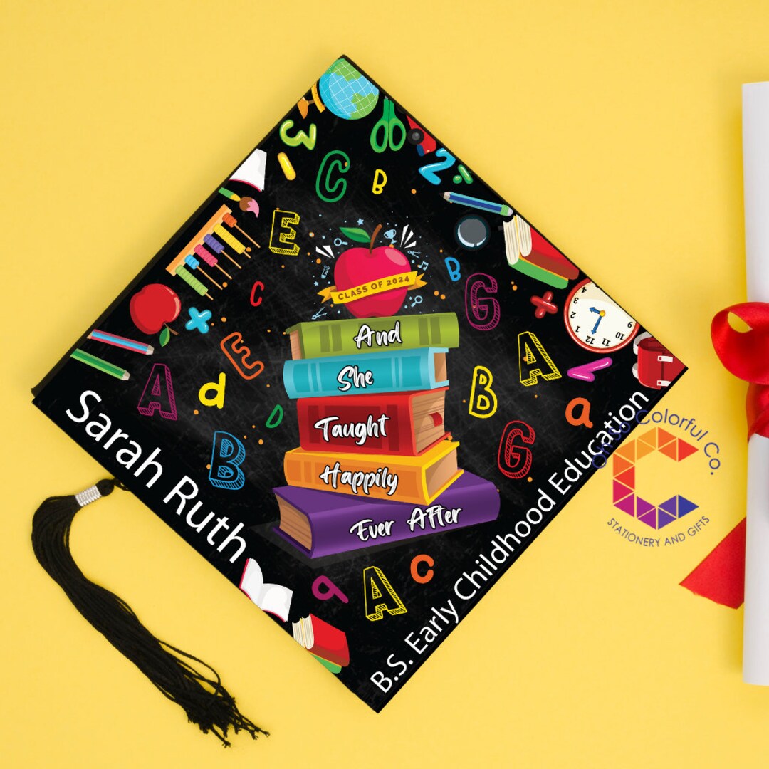 Teacher Graduation Cap Topper, Future Teacher Graduation Gift, Grad Cap ...