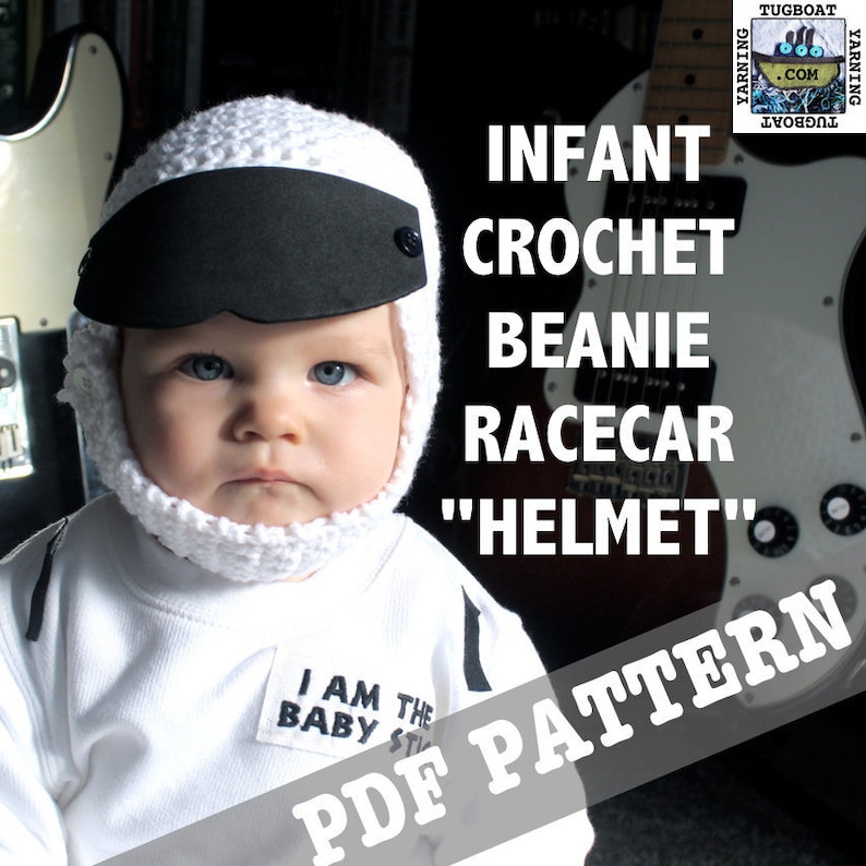 PDF CROCHET PATTERN - Baby Race Car Driver Crochet Hat - Etsy