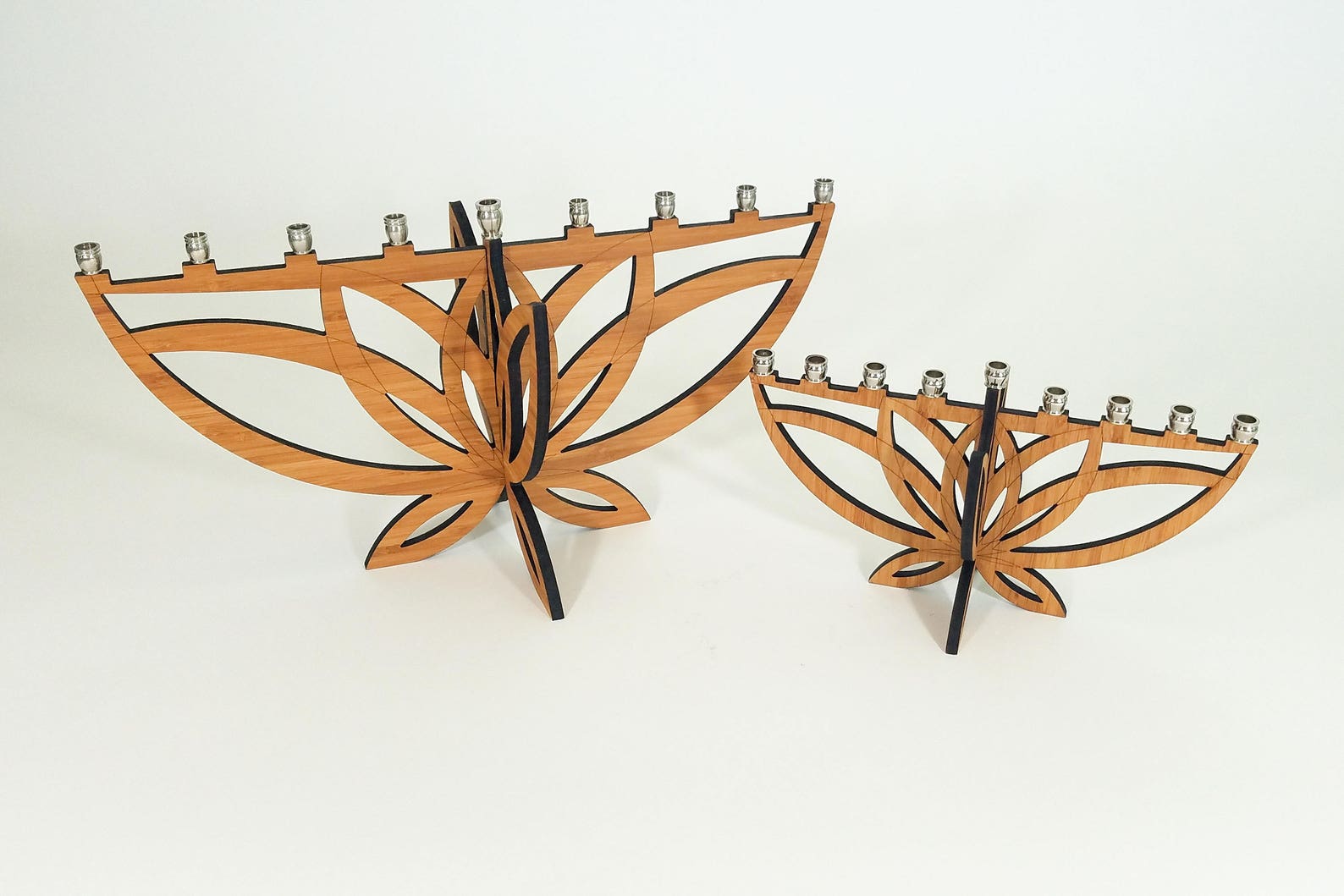 Mini Lotus Flower Menorah, Hanukkah, Chanukah, Wood Menorah, Judaica ...