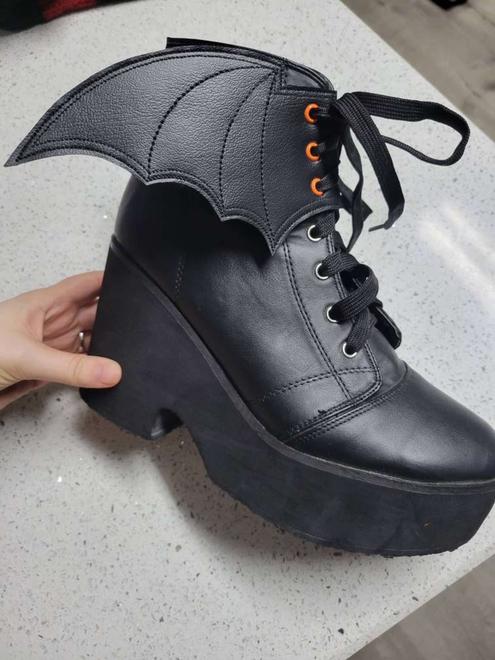 Boot Bat Wings Shoe Wings Laces Skate Black Creepy Halloween - Etsy