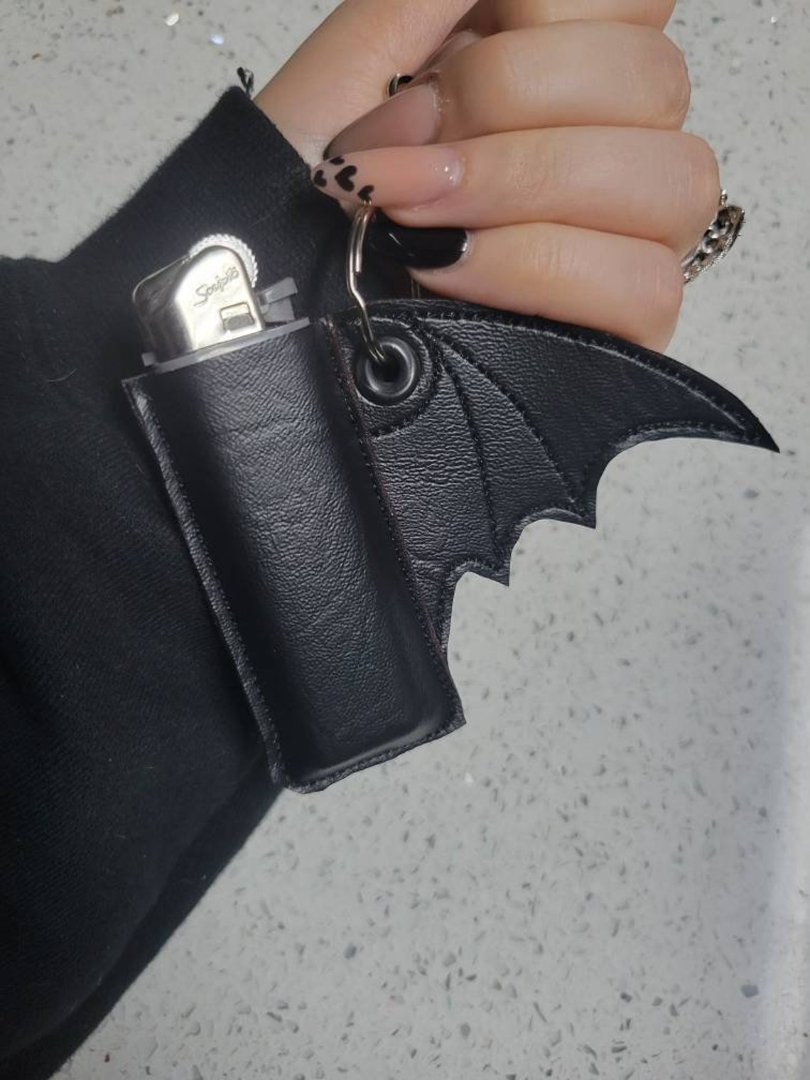 Bat Crazy Vegan Vinyl Faux Leather Black Demon Wing Lighter - Etsy