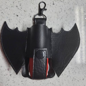 Batty Black Bat Vinyl Embroidery Inhaler Cover Inhaler Case Halloween ...