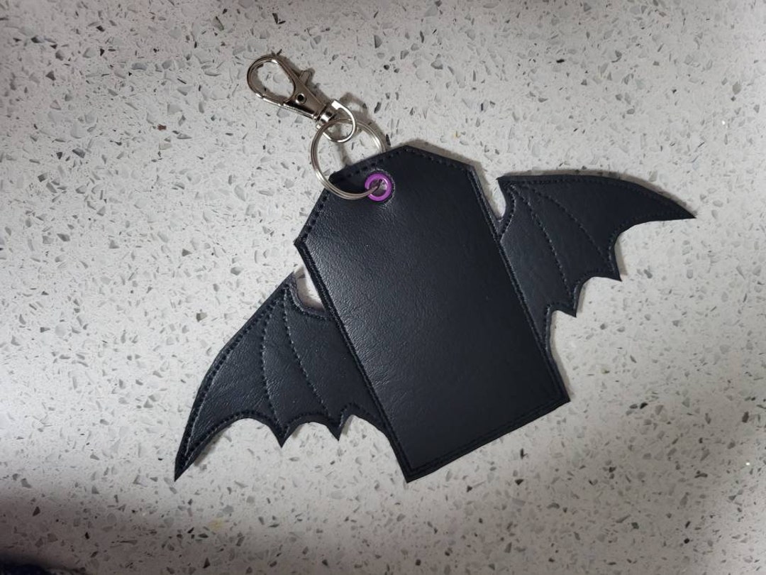 Bat Wing, Vegan Vinyl, Luggage Tag, Travel Keychain, Info Card, Travel ...