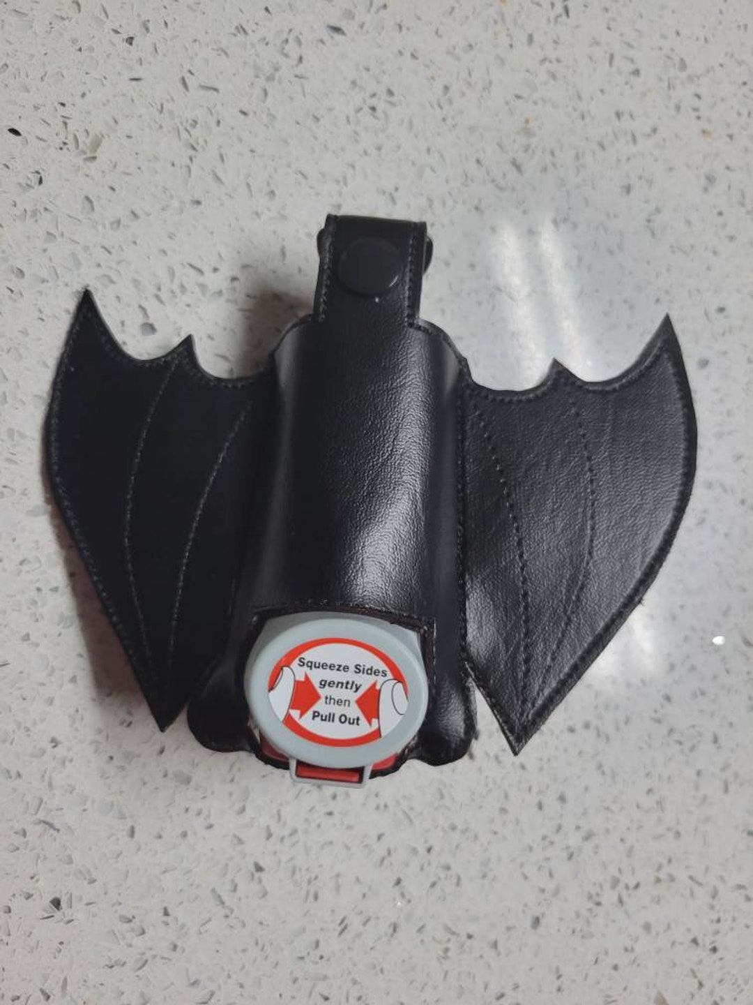 Batty Black Bat Vinyl Embroidery Inhaler Cover Inhaler Case Halloween ...