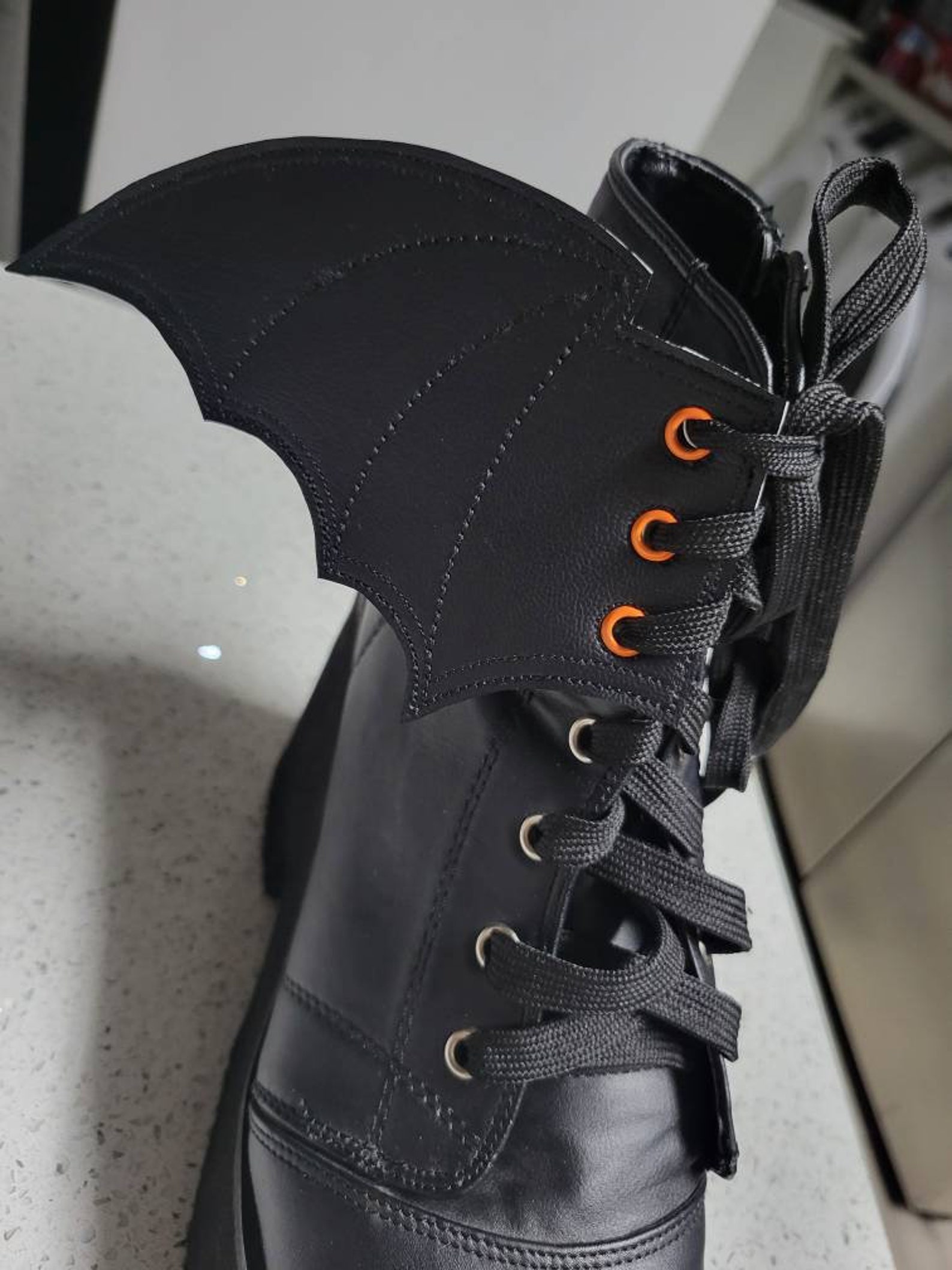 Boot Bat Wings Shoe Wings Laces Skate Black Creepy Halloween - Etsy
