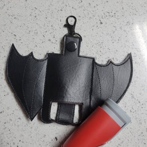 Batty Black Bat Vinyl Embroidery Inhaler Cover Inhaler Case Halloween ...