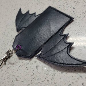 Bat Wing, Vegan Vinyl, Luggage Tag, Travel Keychain, Info Card, Travel ...