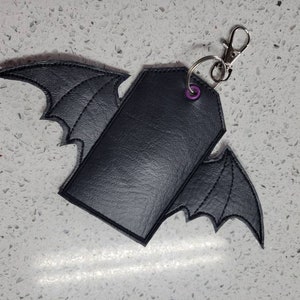 Bat Wing, Vegan Vinyl, Luggage Tag, Travel Keychain, Info Card, Travel ...