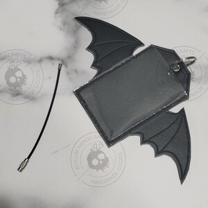 Bat Wing, Vegan Vinyl, Luggage Tag, Travel Keychain, Info Card, Travel ...