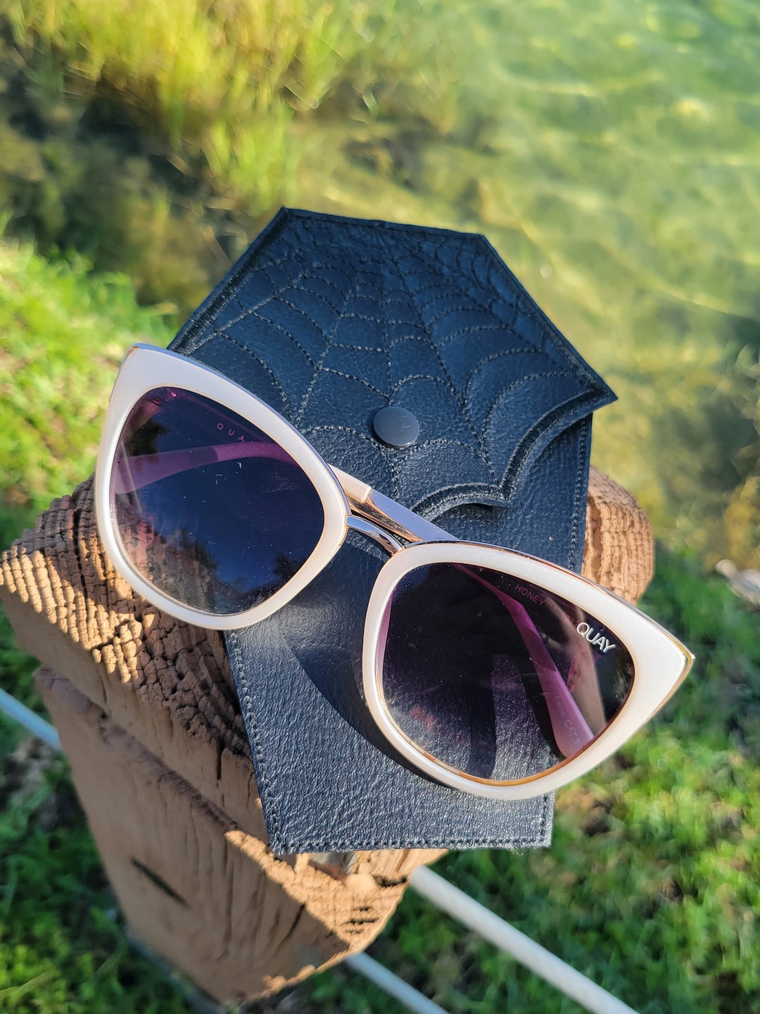 Extra Wide Spider Web Eyeglasses Case Goth Travel Accessories Gifts for ...