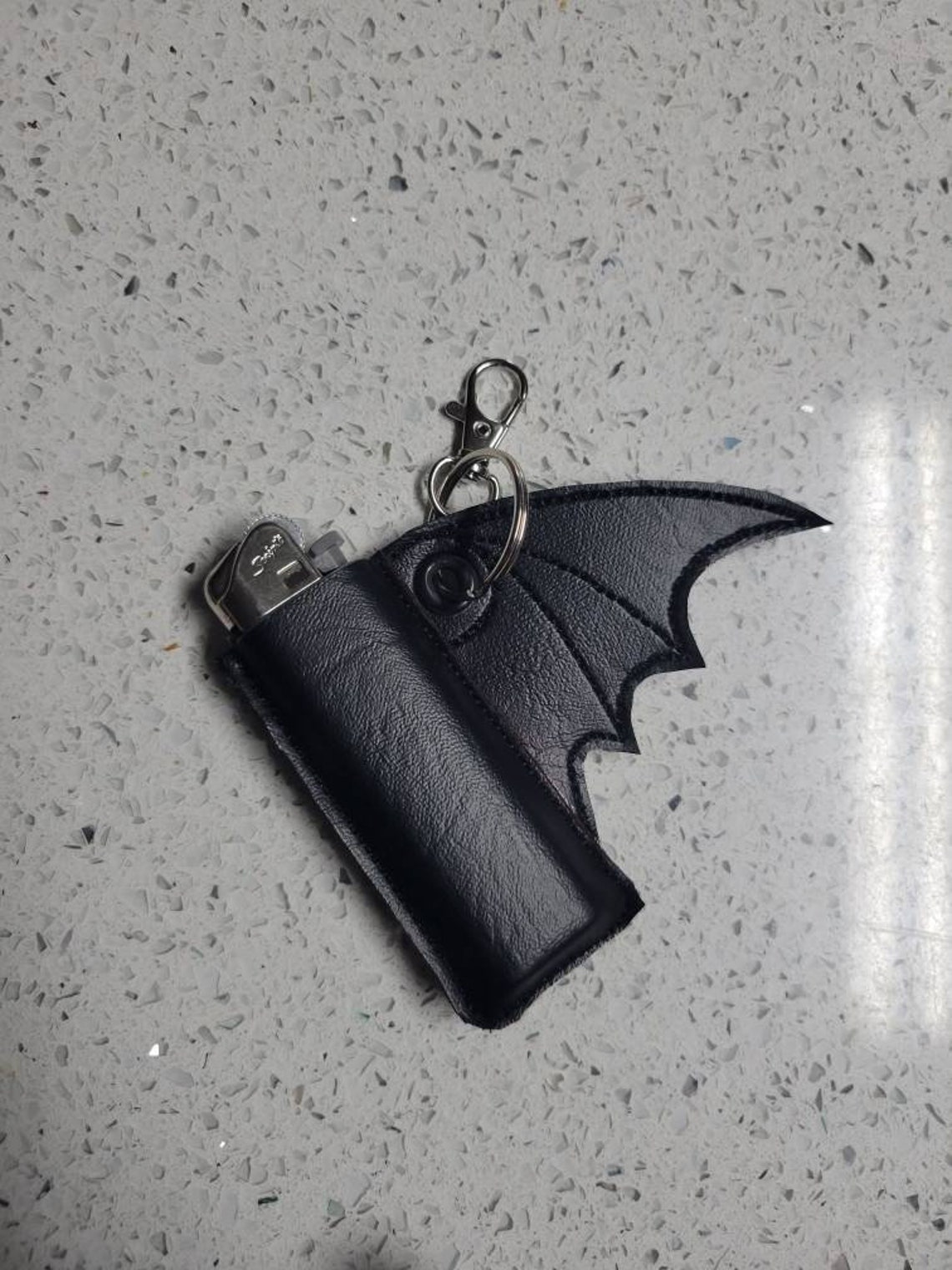 Bat Crazy Vegan Vinyl Faux Leather Black Demon Wing Lighter - Etsy